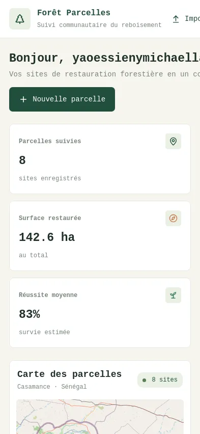 Reforest Parcel Tracker