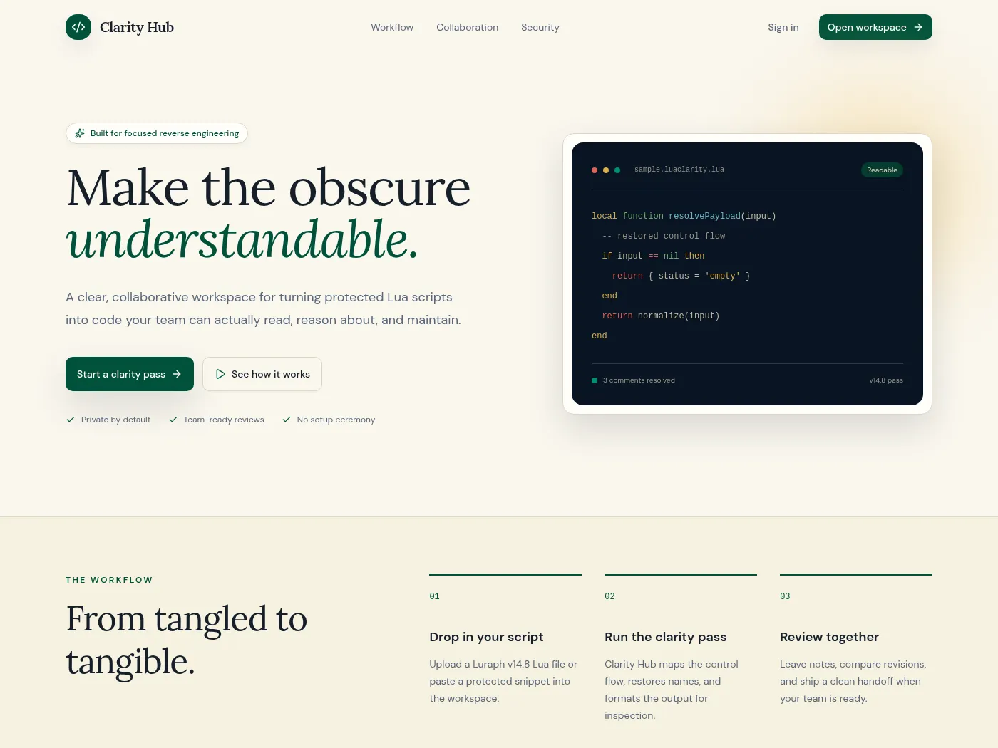 LuaScript Clarity Hub