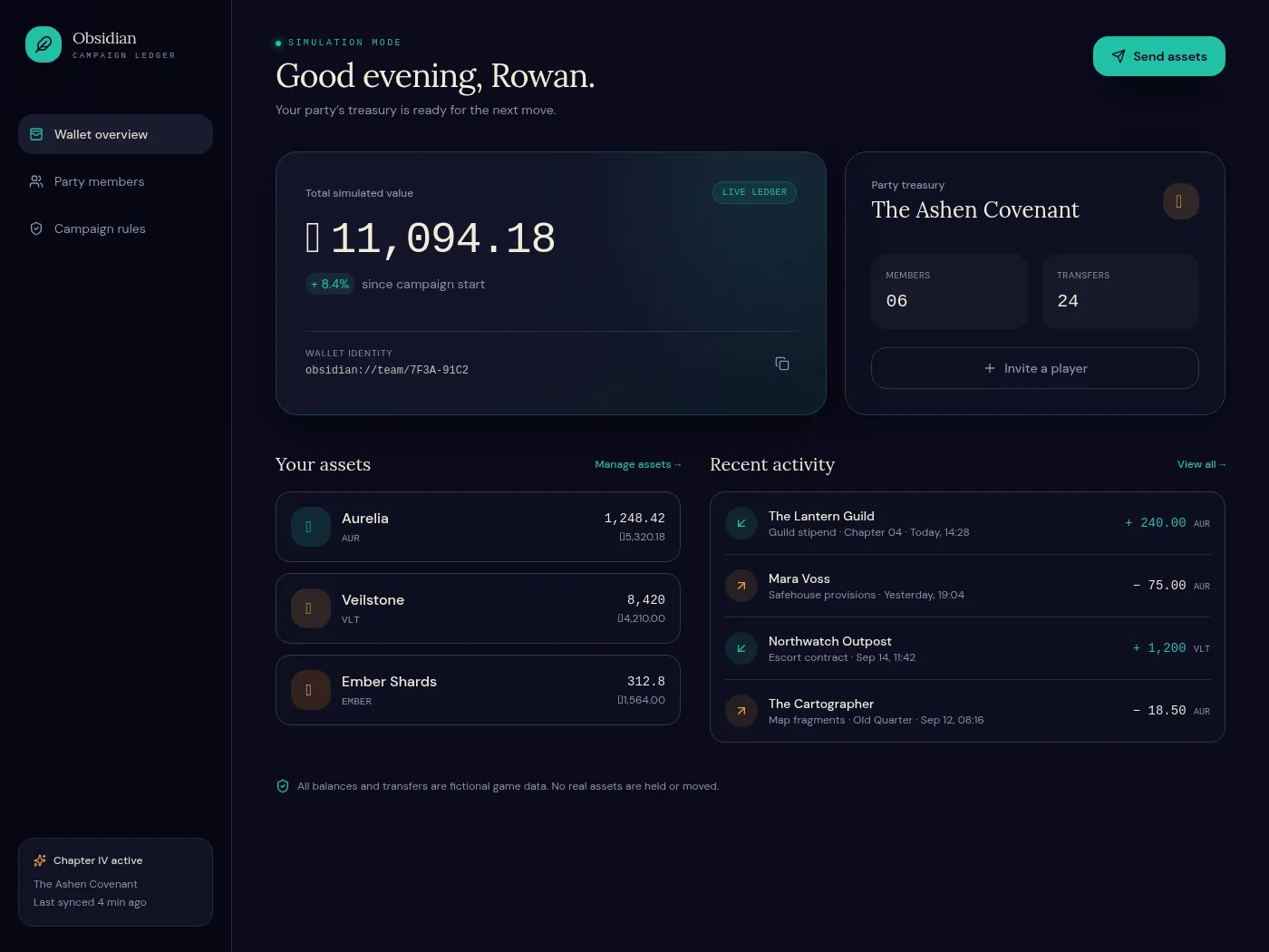 LARP Crypto Wallet Sim