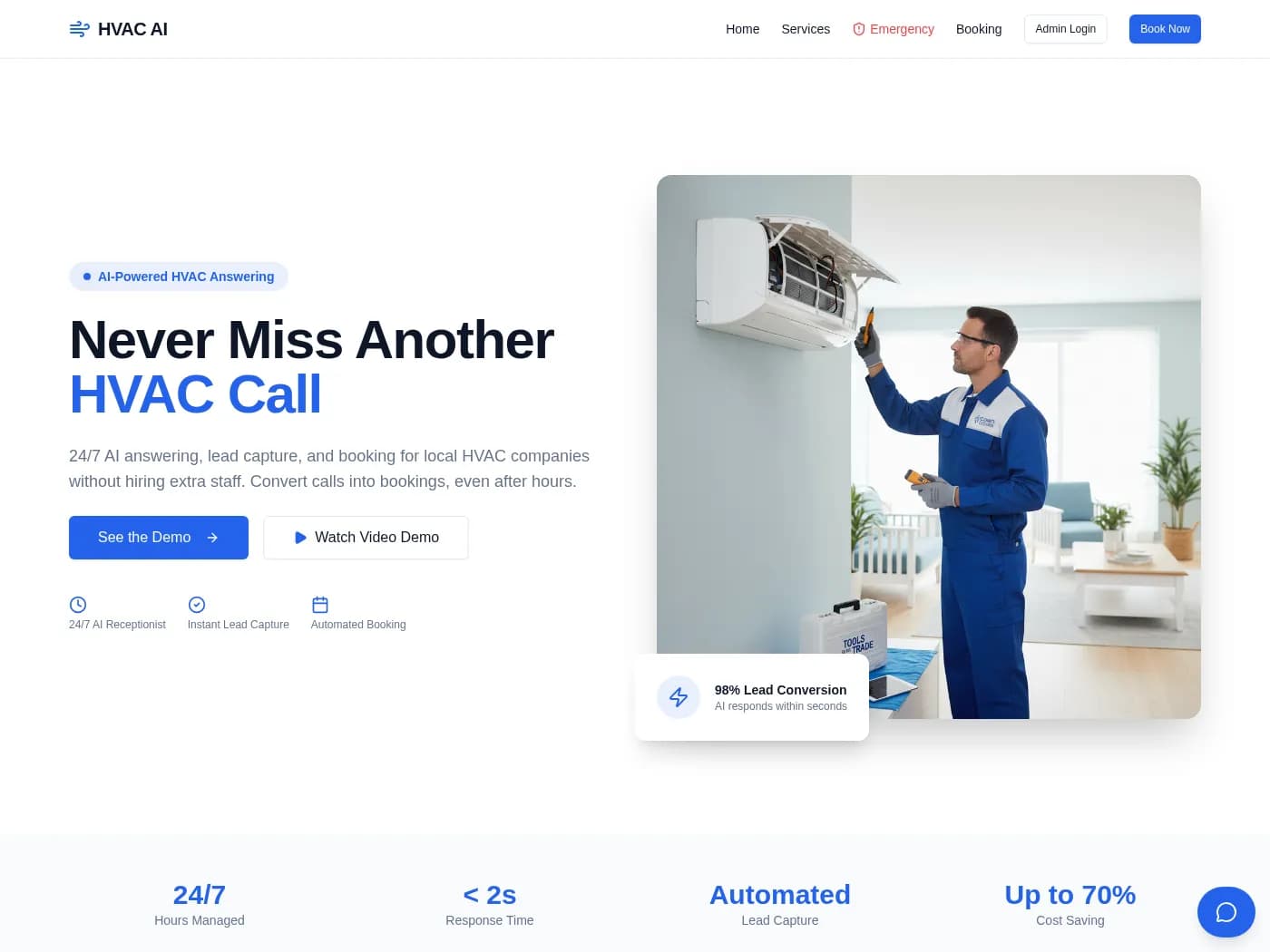 HVAC AI Booking Site