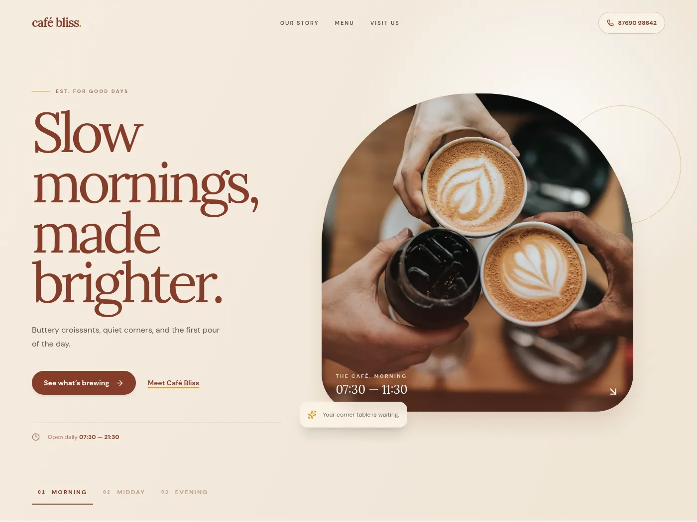 Café Bliss Web Presence