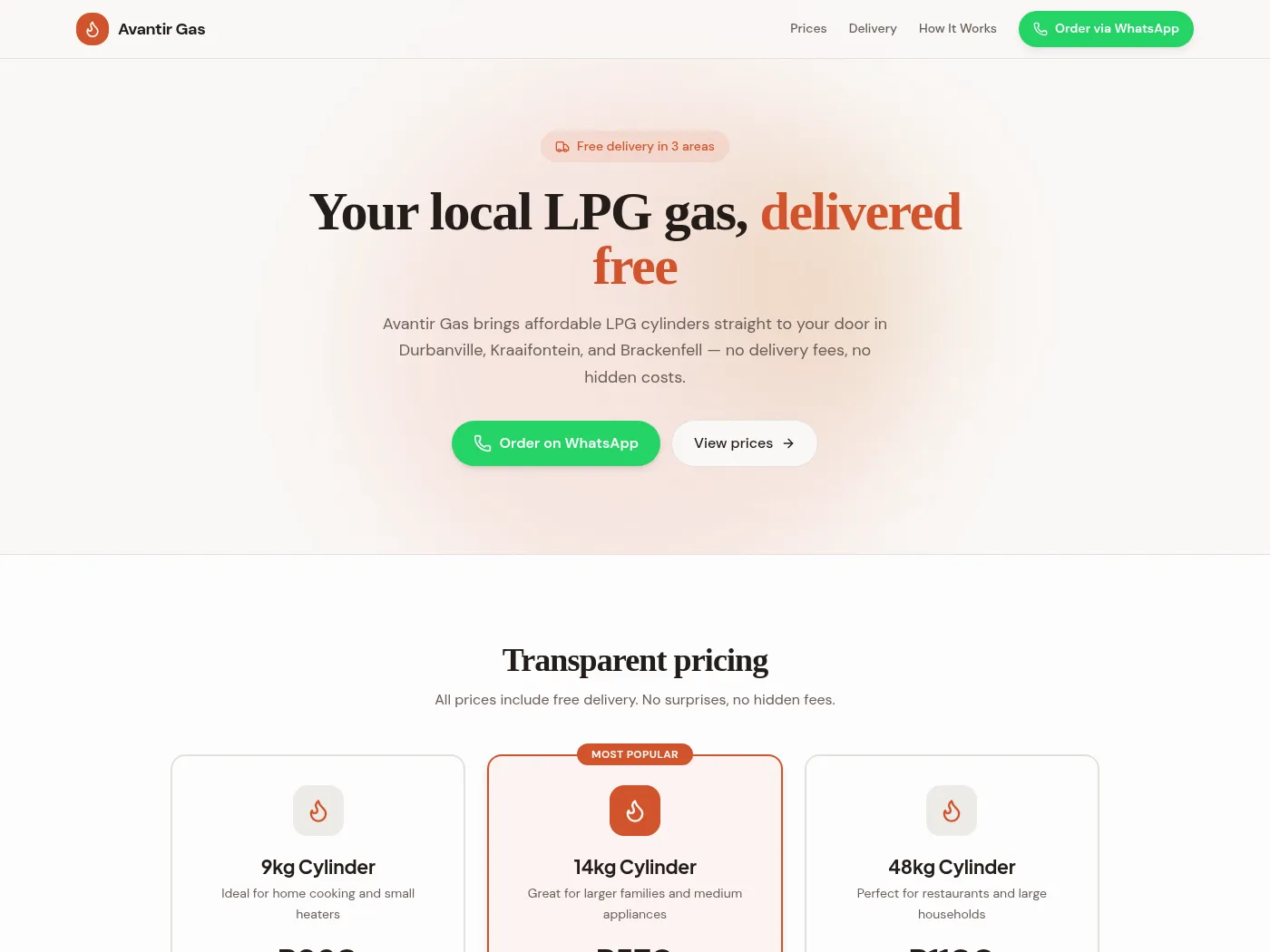 Avantir Gas Website