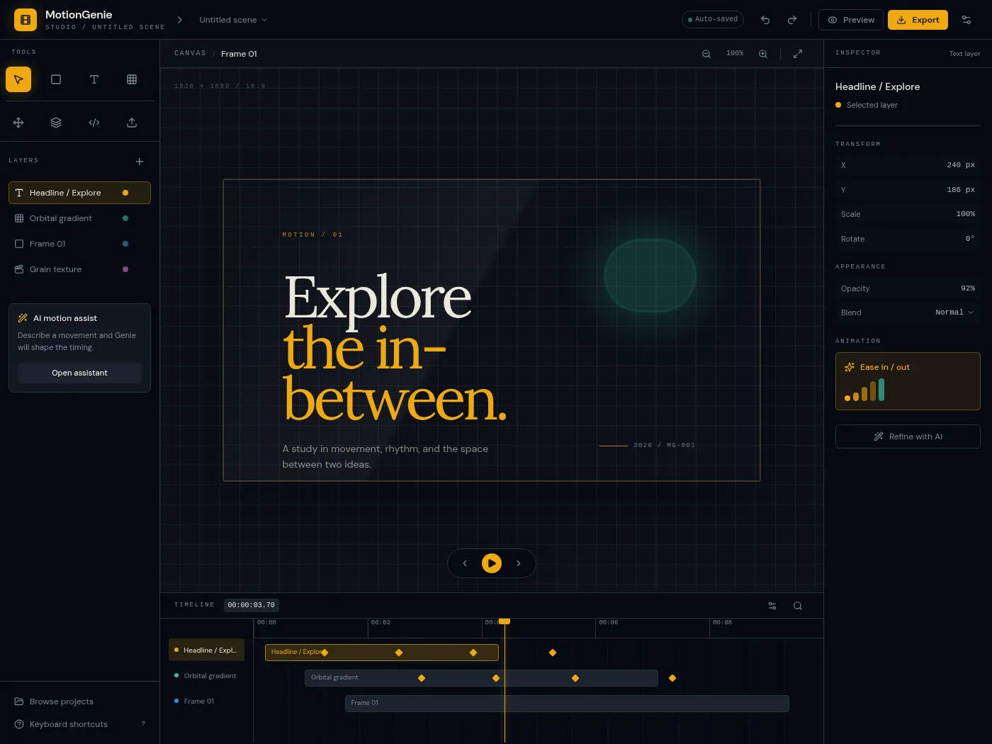 MotionGenie Studio