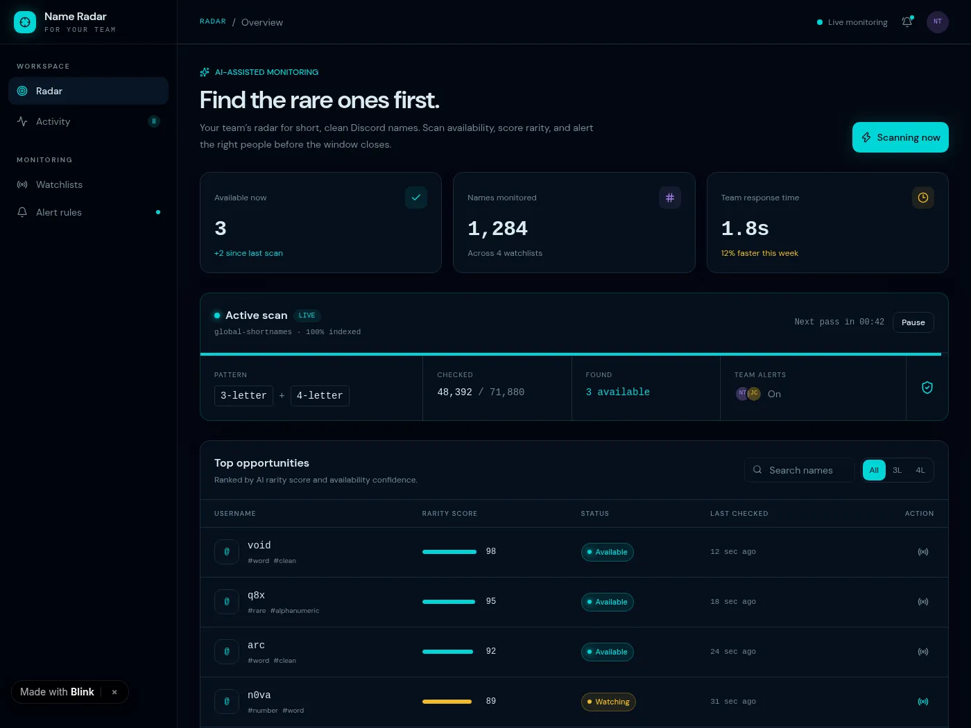 AI Discord Name Sniper