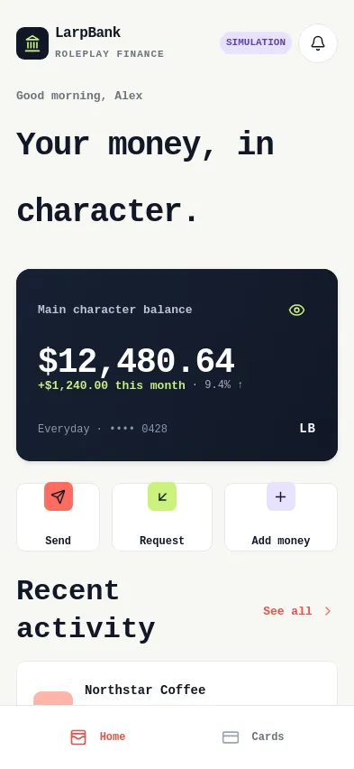 LarpBank Web Demo