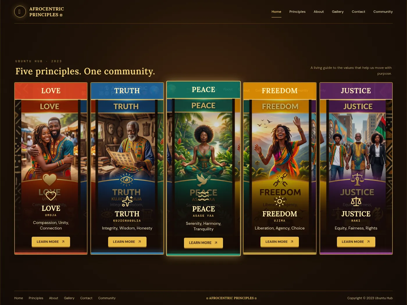 Animated Columns Webpage