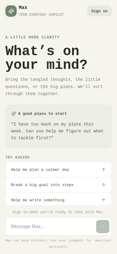 Max AI Assistant