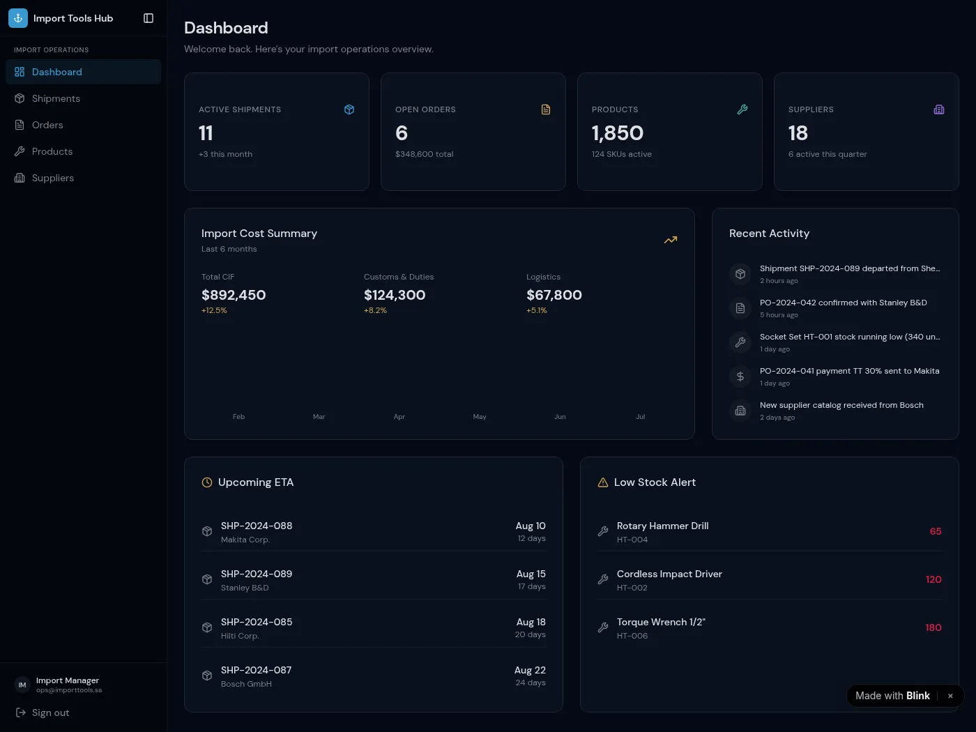 Import Tools Hub