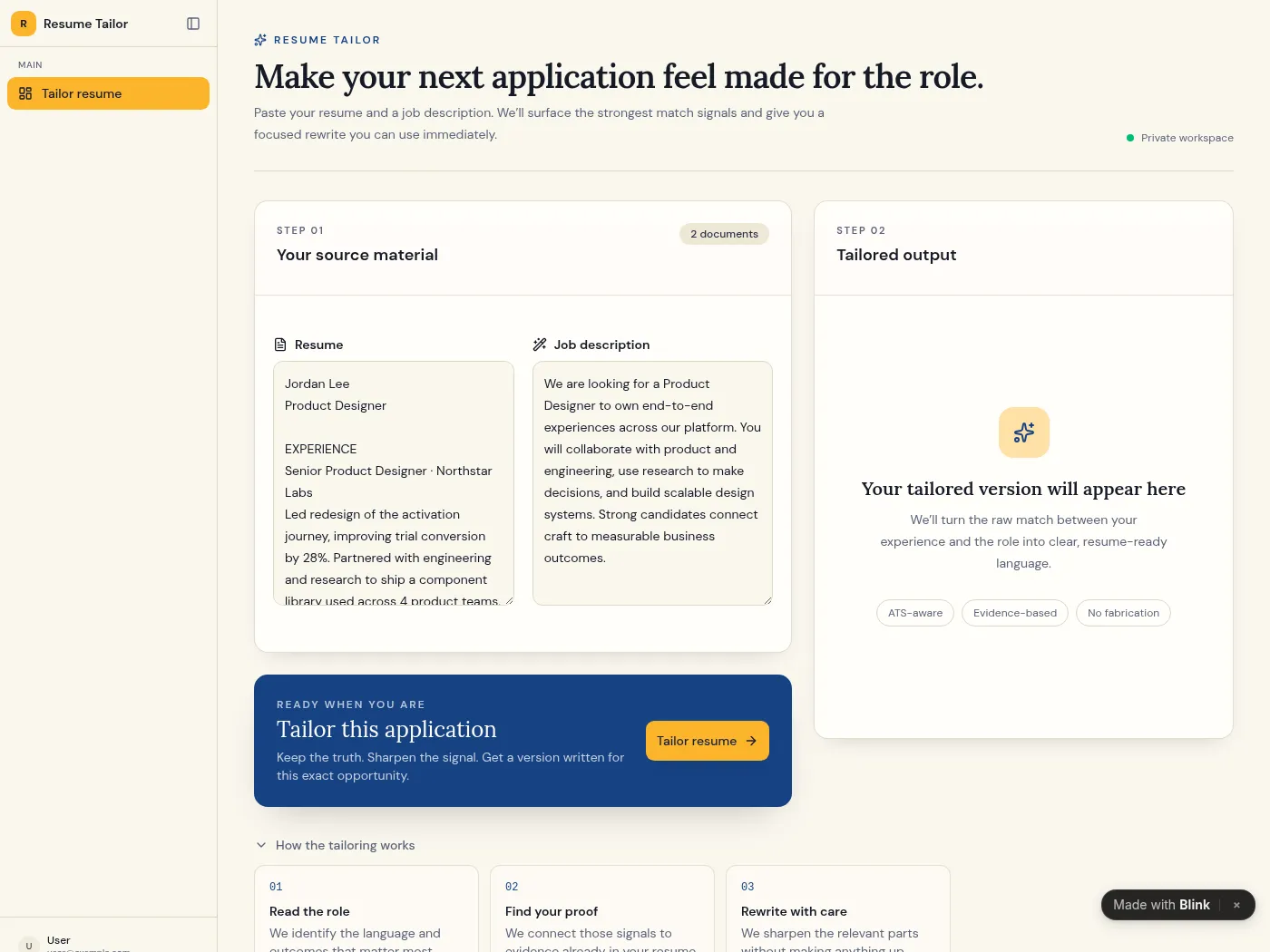 Resume Tailor SaaS