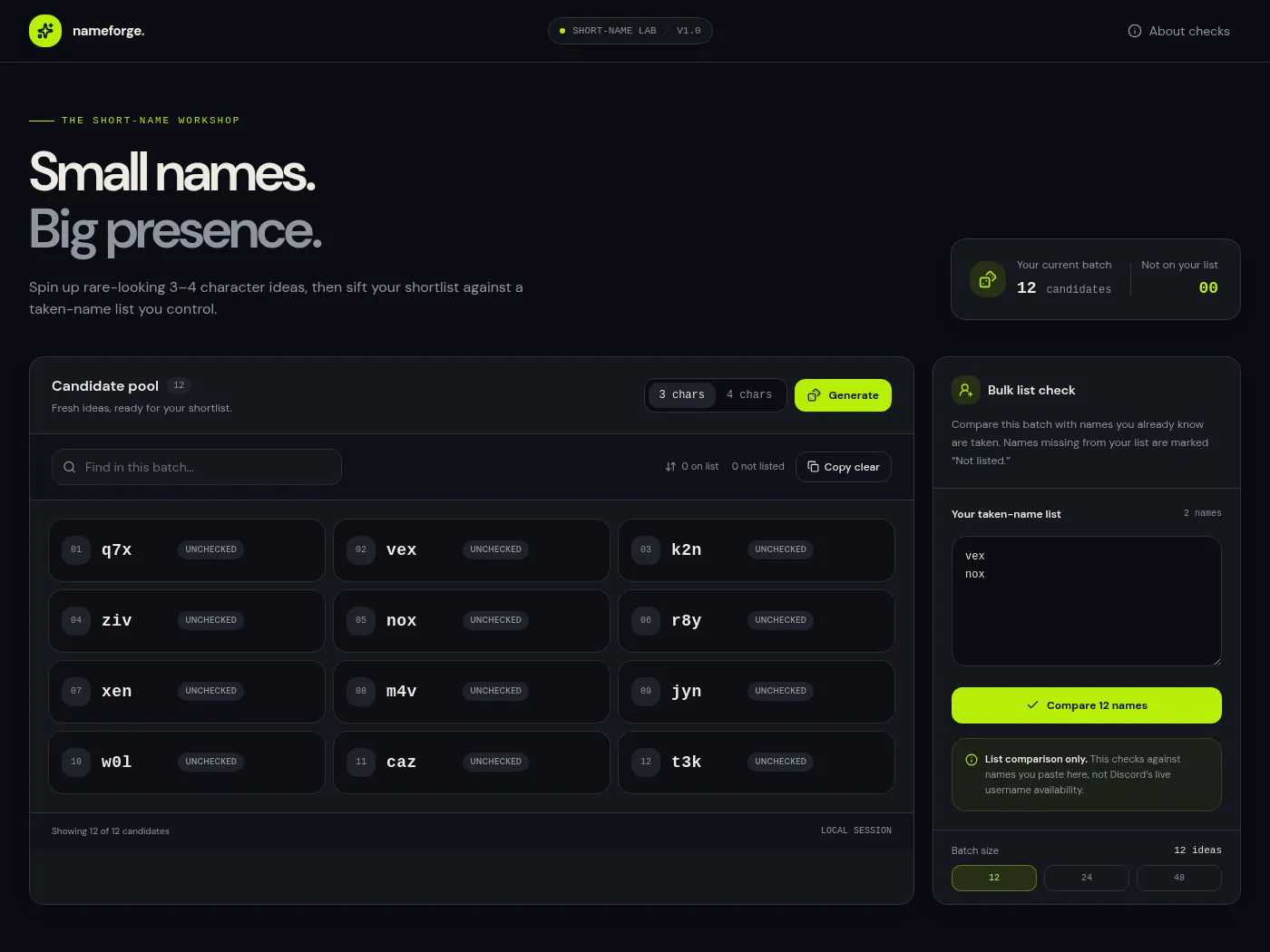 Discord Name Hunter
