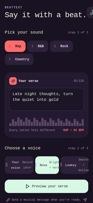 BeatText Messenger