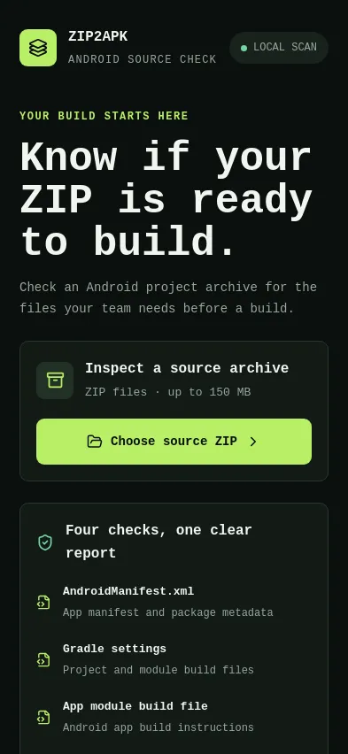 ZIP2APK Mobile Converter