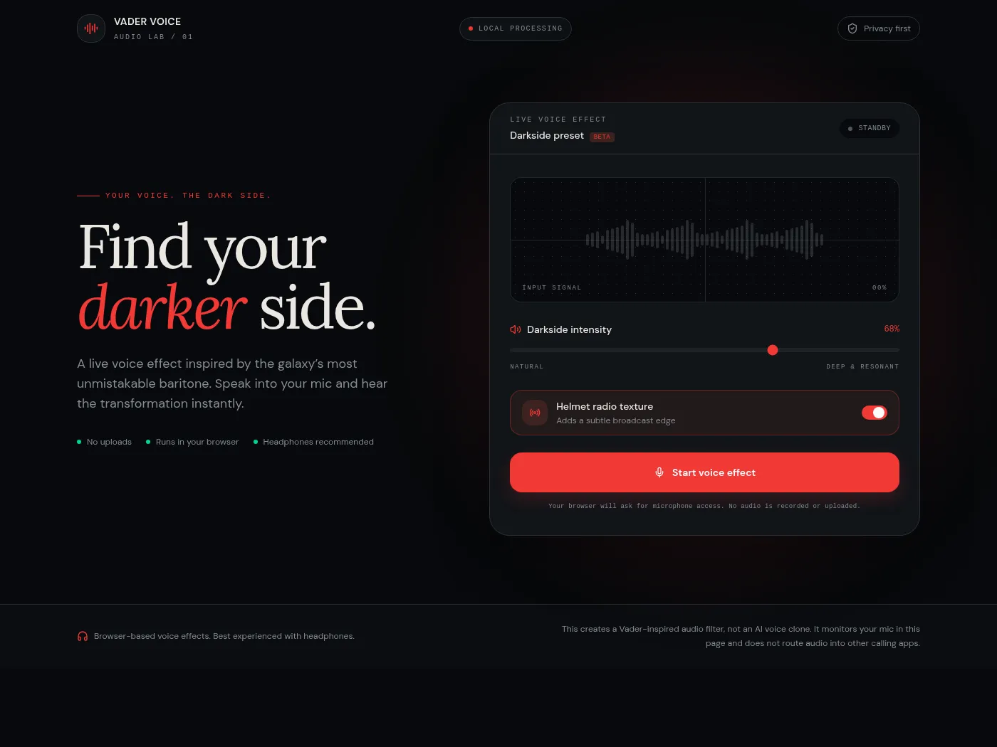 Vader Voice AI