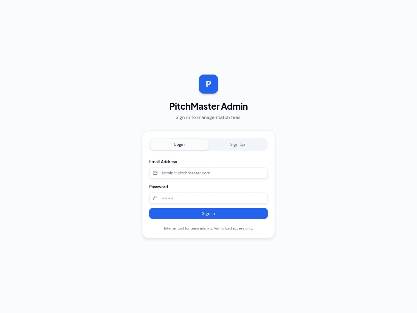 AI Football Admin Tool