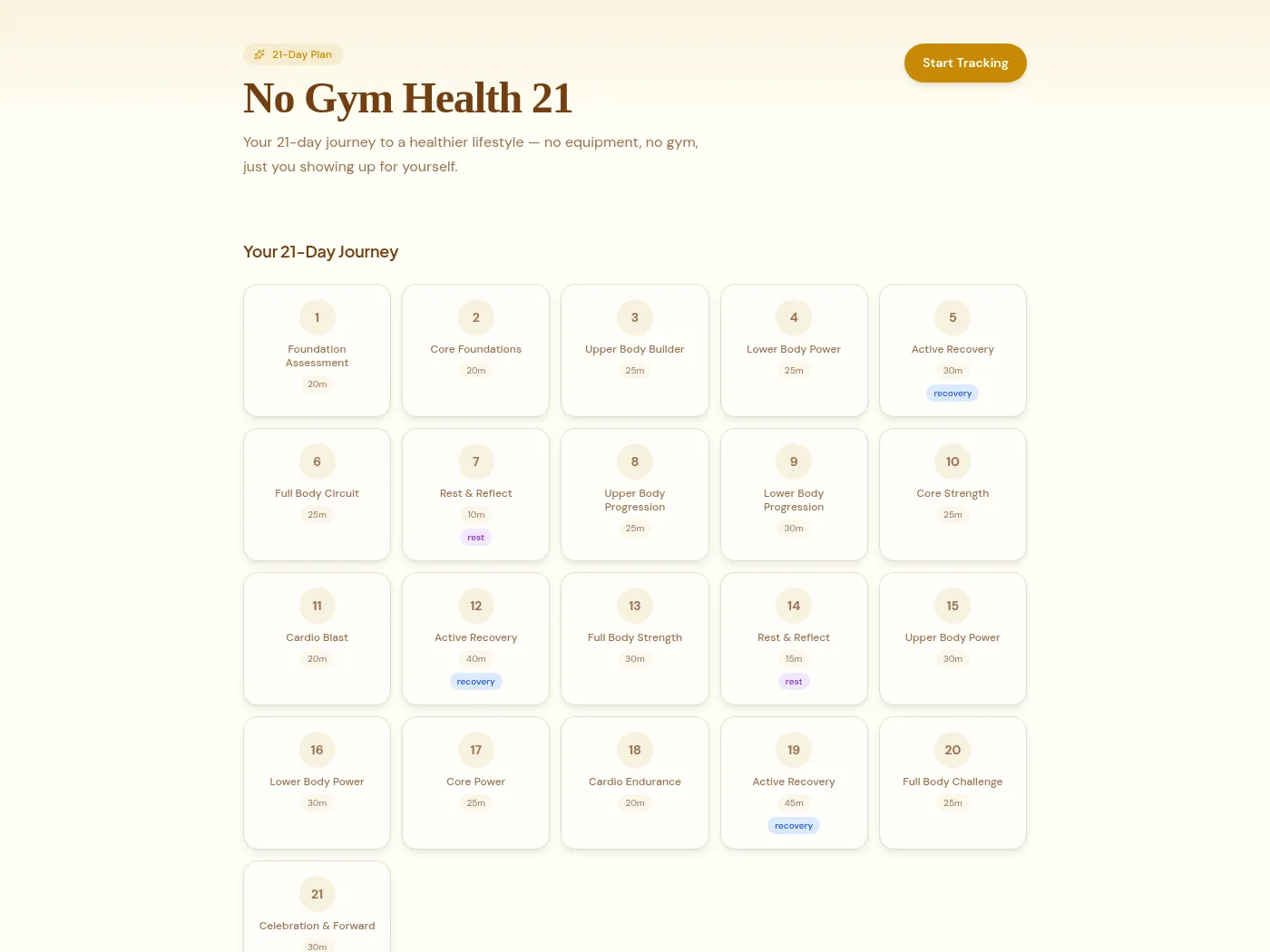 No Gym Health 21