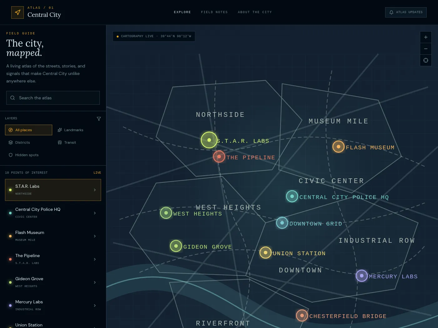 Central City Map Explorer