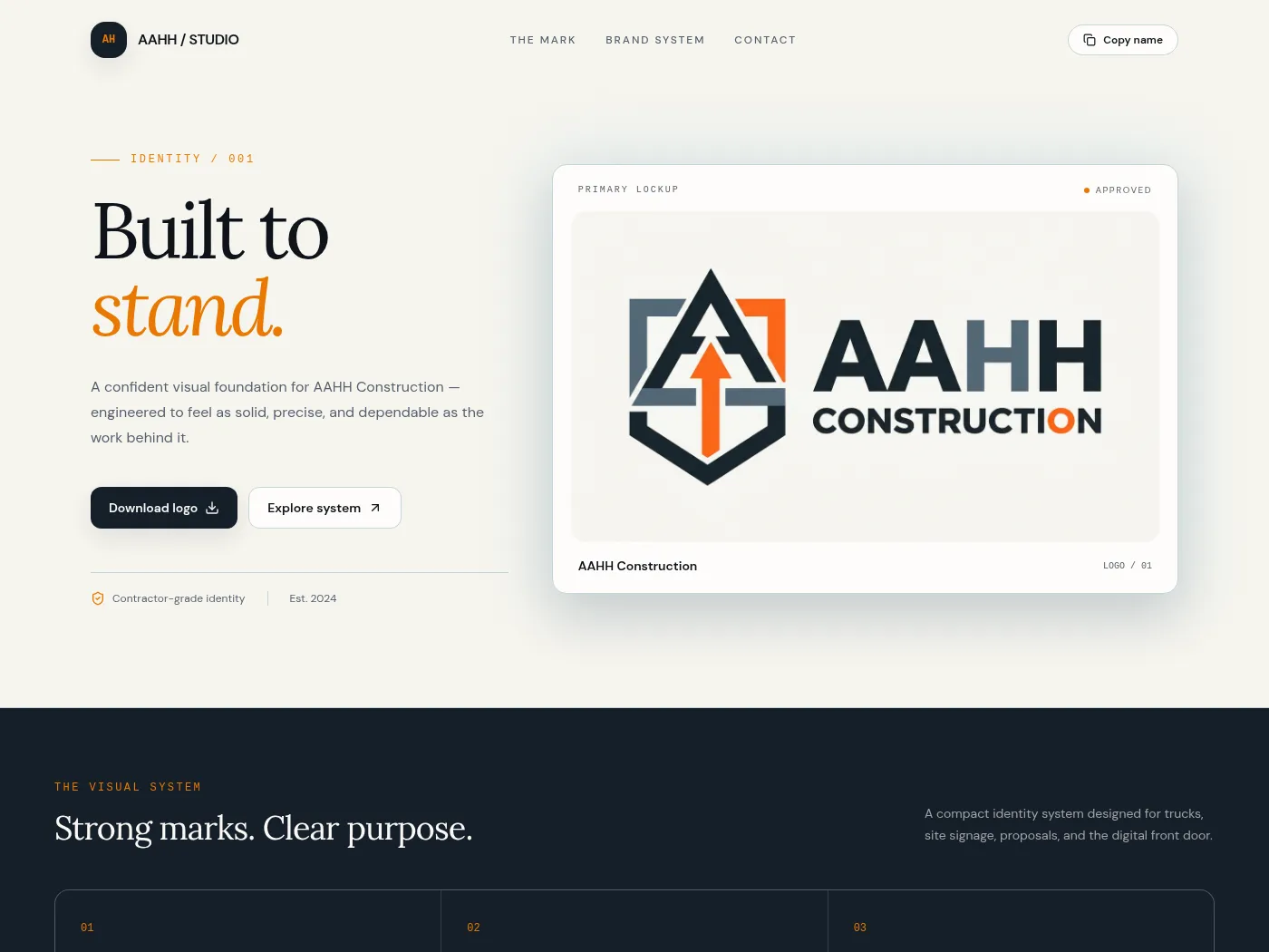 AAHH Construction Logo