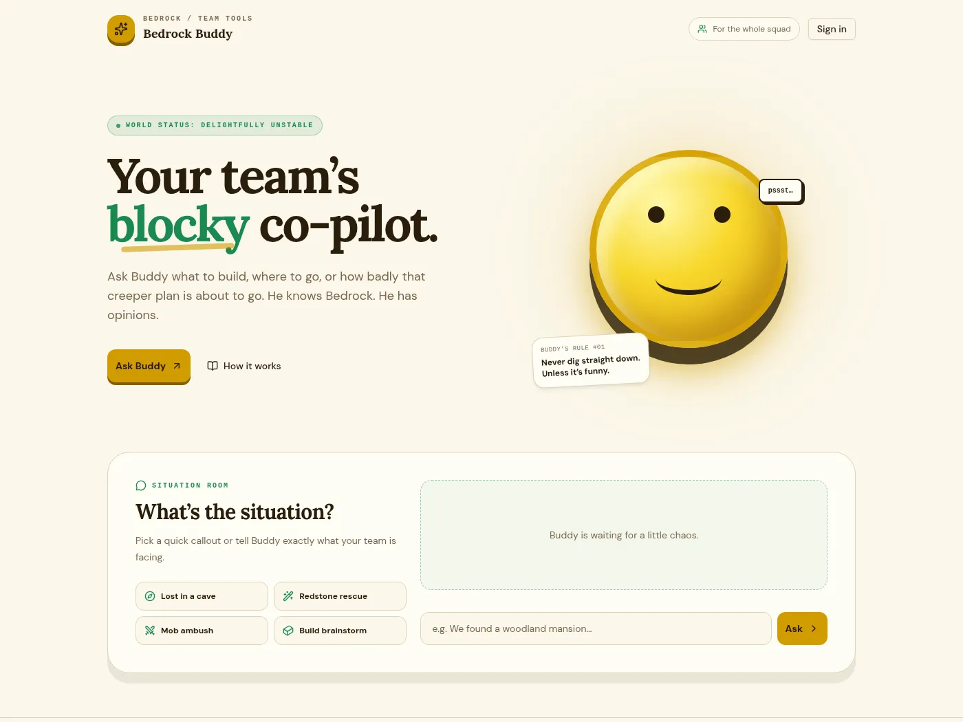 Bedrock Buddy Sphere