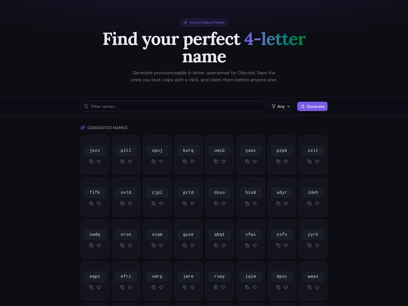 Discord Name Finder