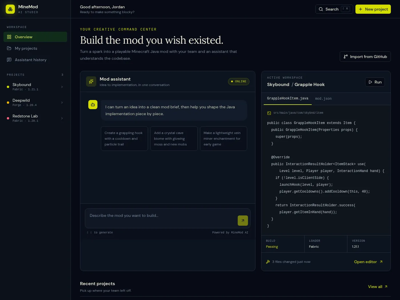 MineMod AI Studio