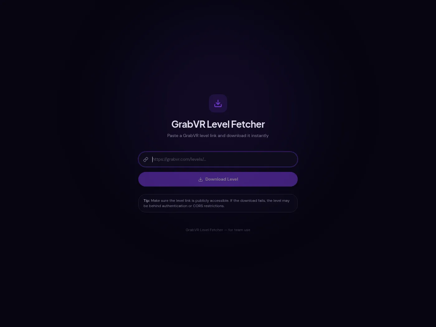 GrabVR Level Fetcher