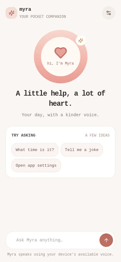 Myra AI Voice Assistant