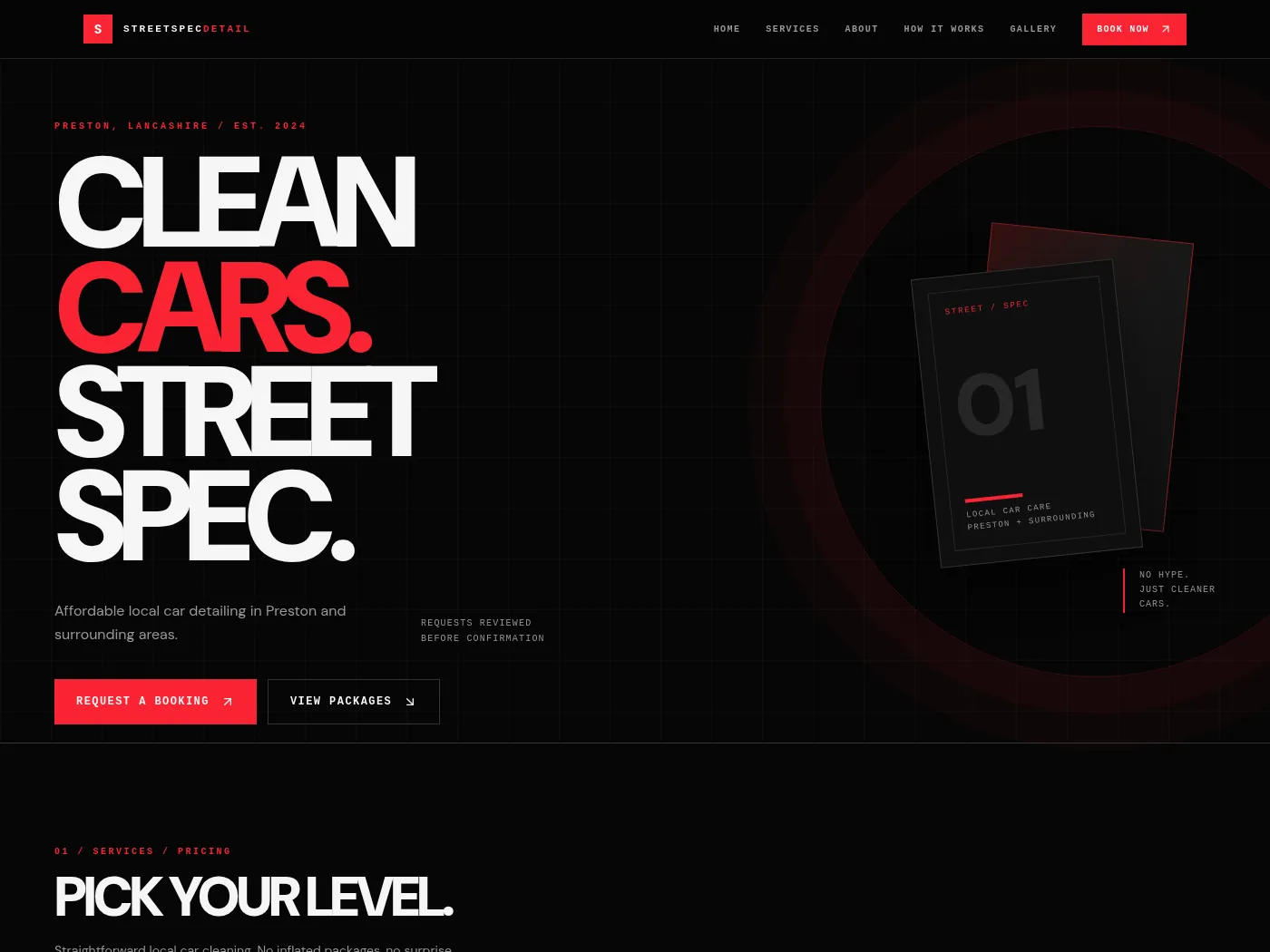 StreetSpecDetail Landing Page