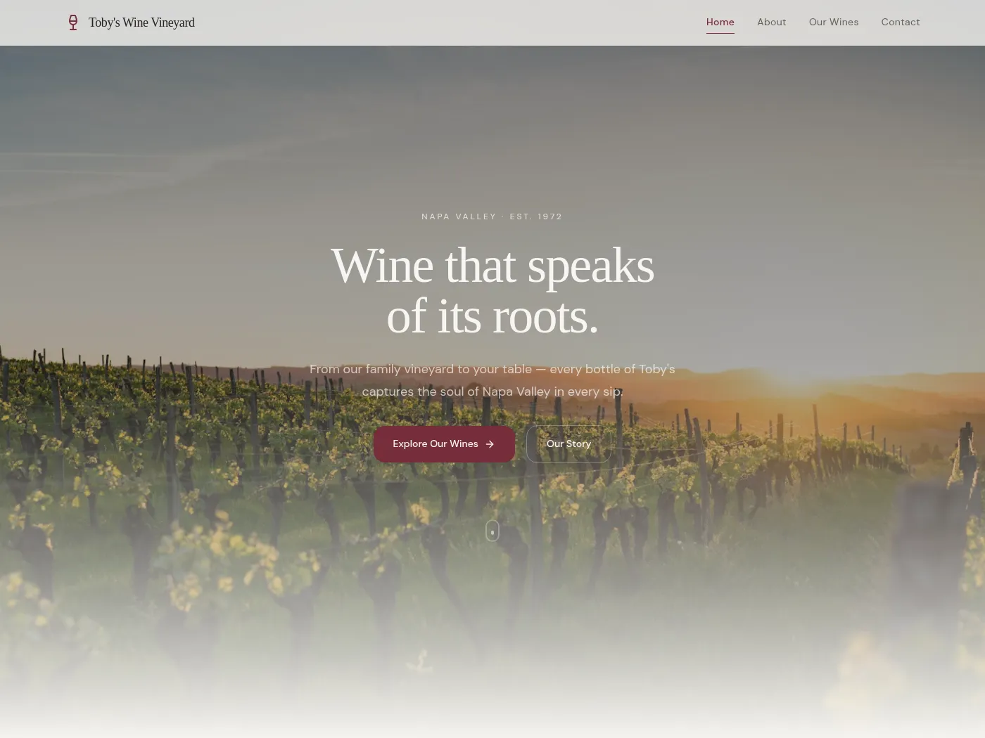 Toby's Wine Vineyard Site