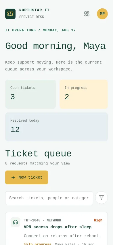 GLPI Mobile Ticketing
