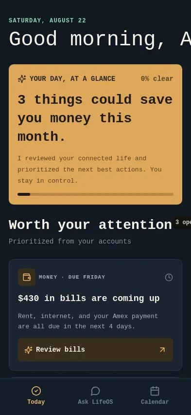 LifeOS Personal AI Hub