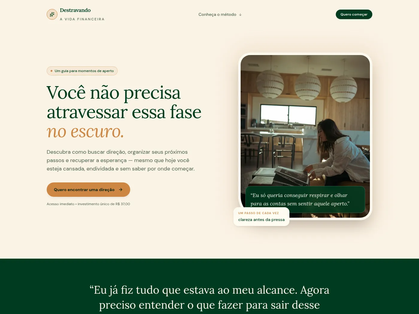 Landingpage Transformação Financeira