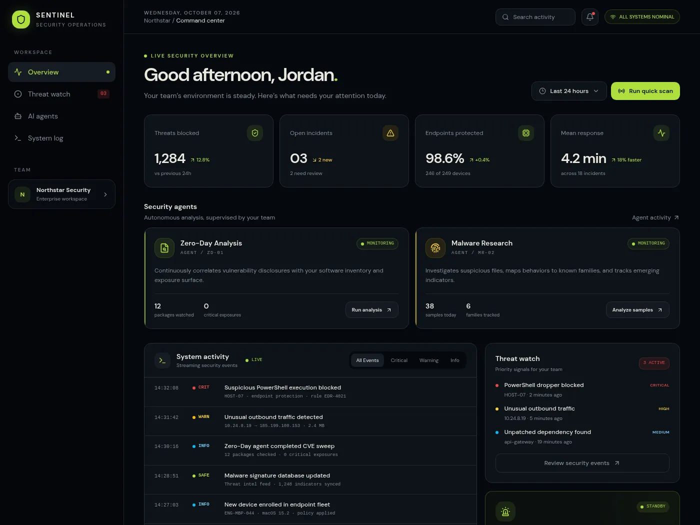 CyberSec Command Center