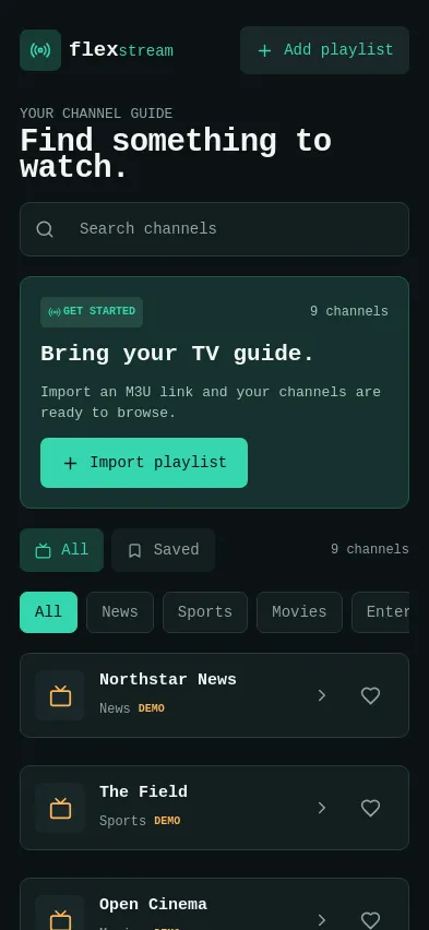 FlexStream IPTV Player