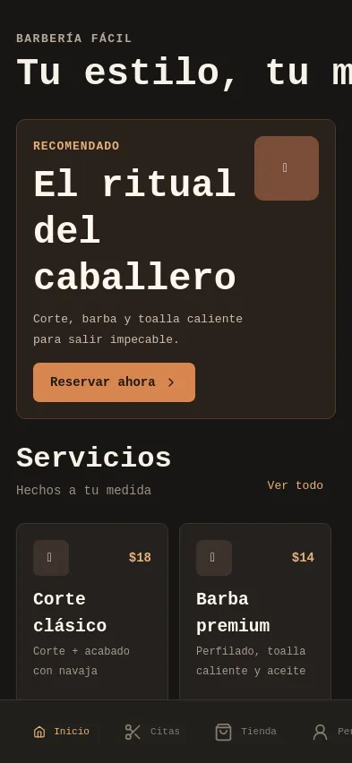 Barbería Fácil App