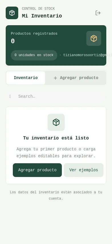 Stock Control Mobile