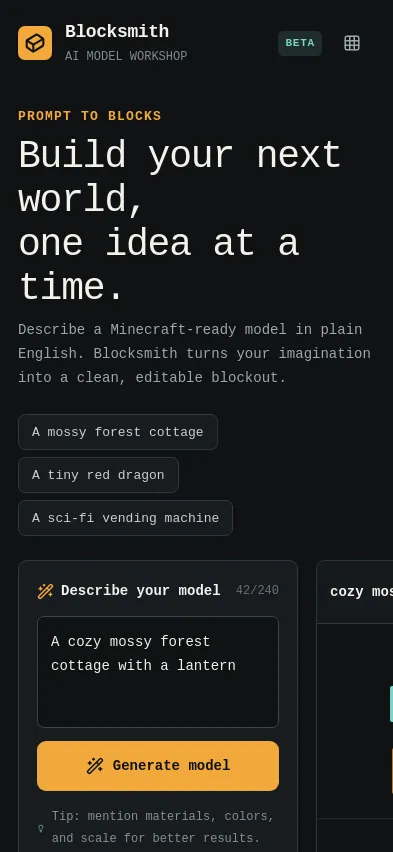 Blockbench AI Modeler