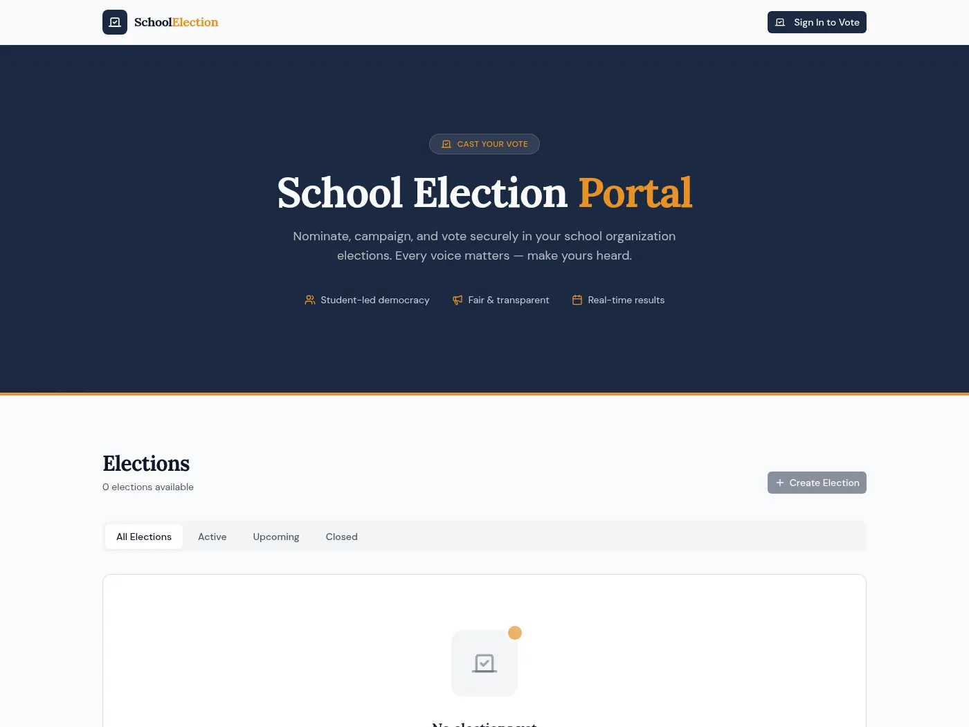School Election Portal