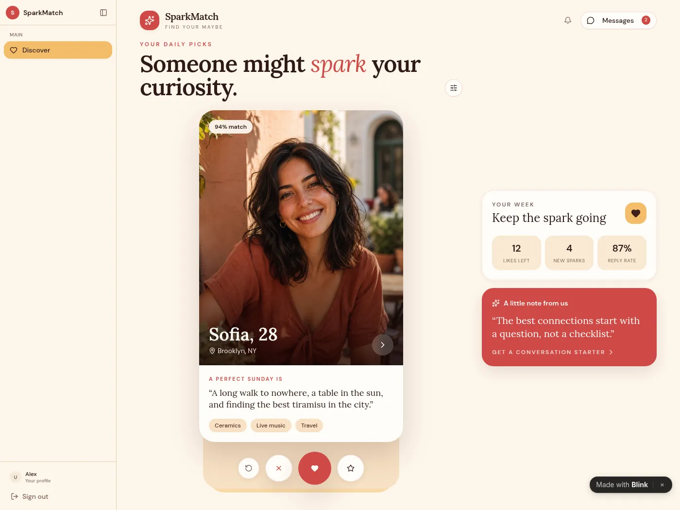 SparkMatch Dating App