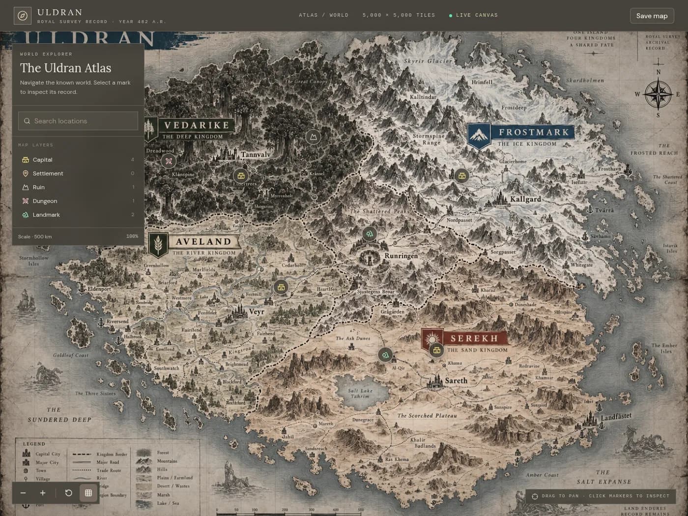 Epic Game World Mapper