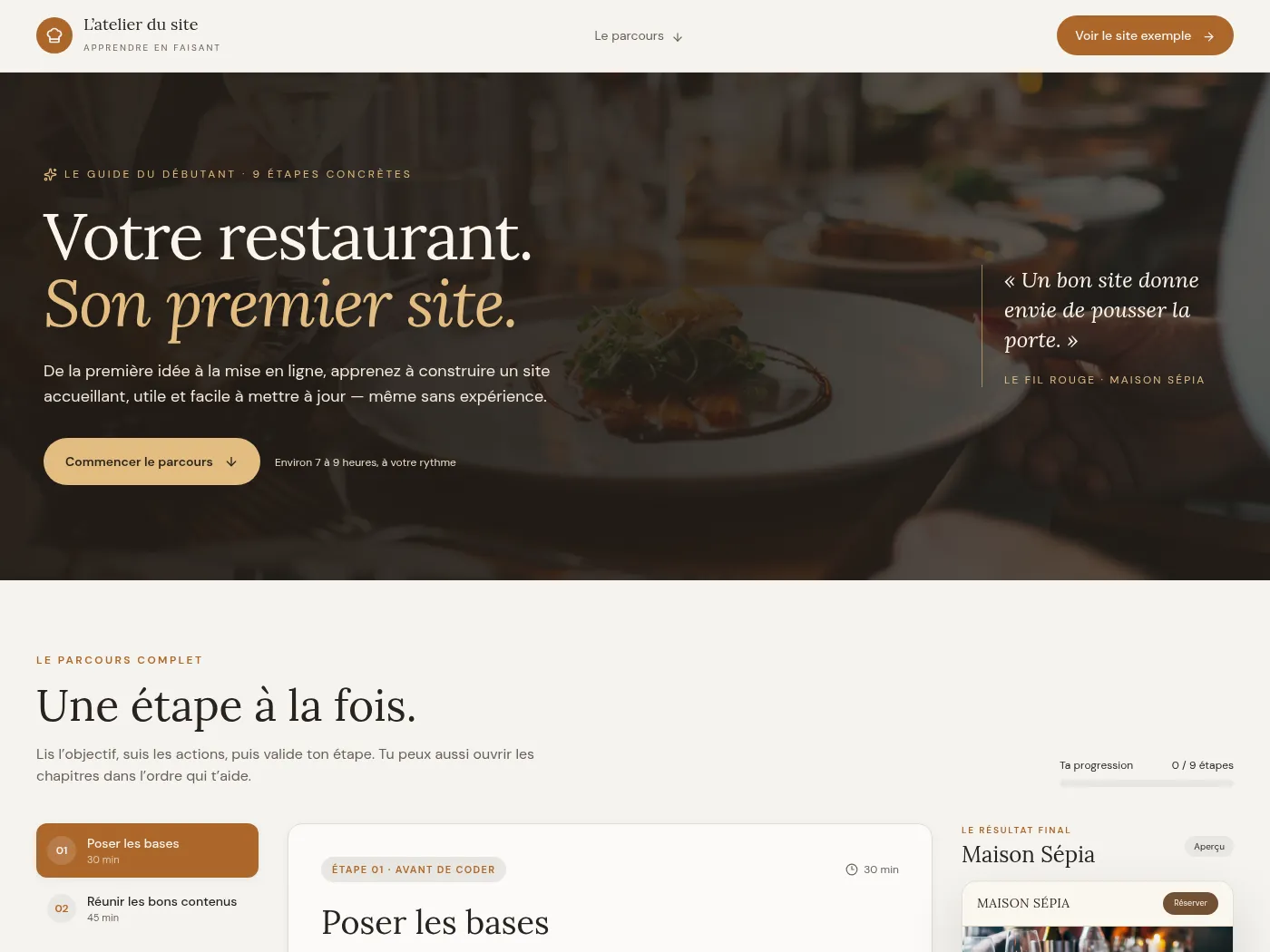 RestroSite Step-By-Step