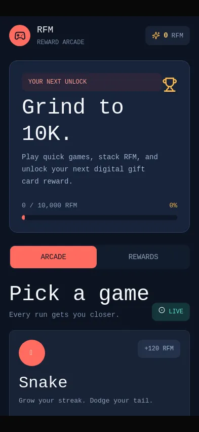 RFM Reward Arcade