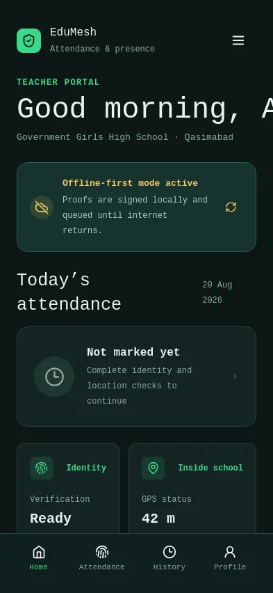 EduMesh Attendance System