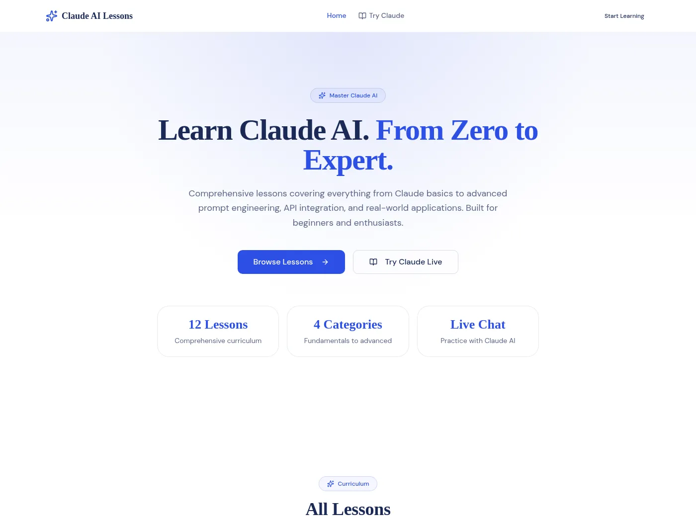 Claude IA Lesson Site