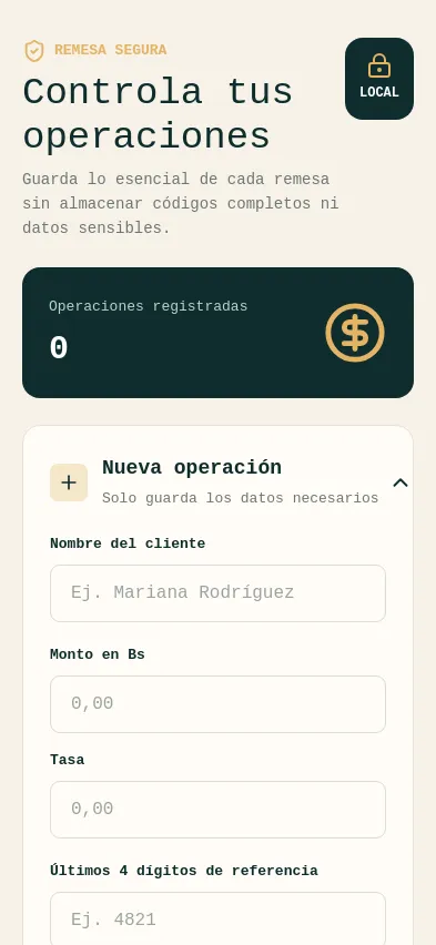 Remesa Secure Tracker