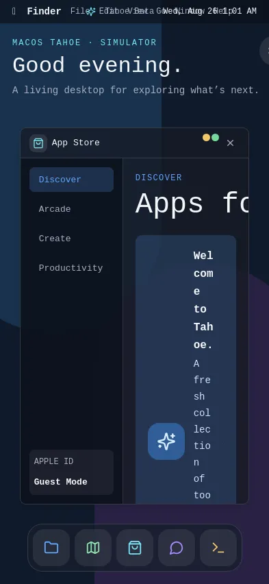 Tahoe MacOS Simulator