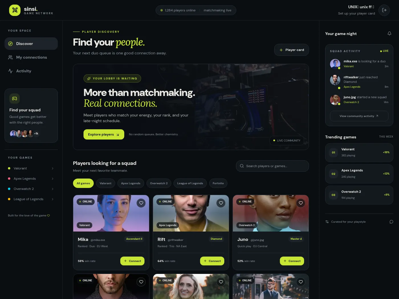 Sinsi Game Network