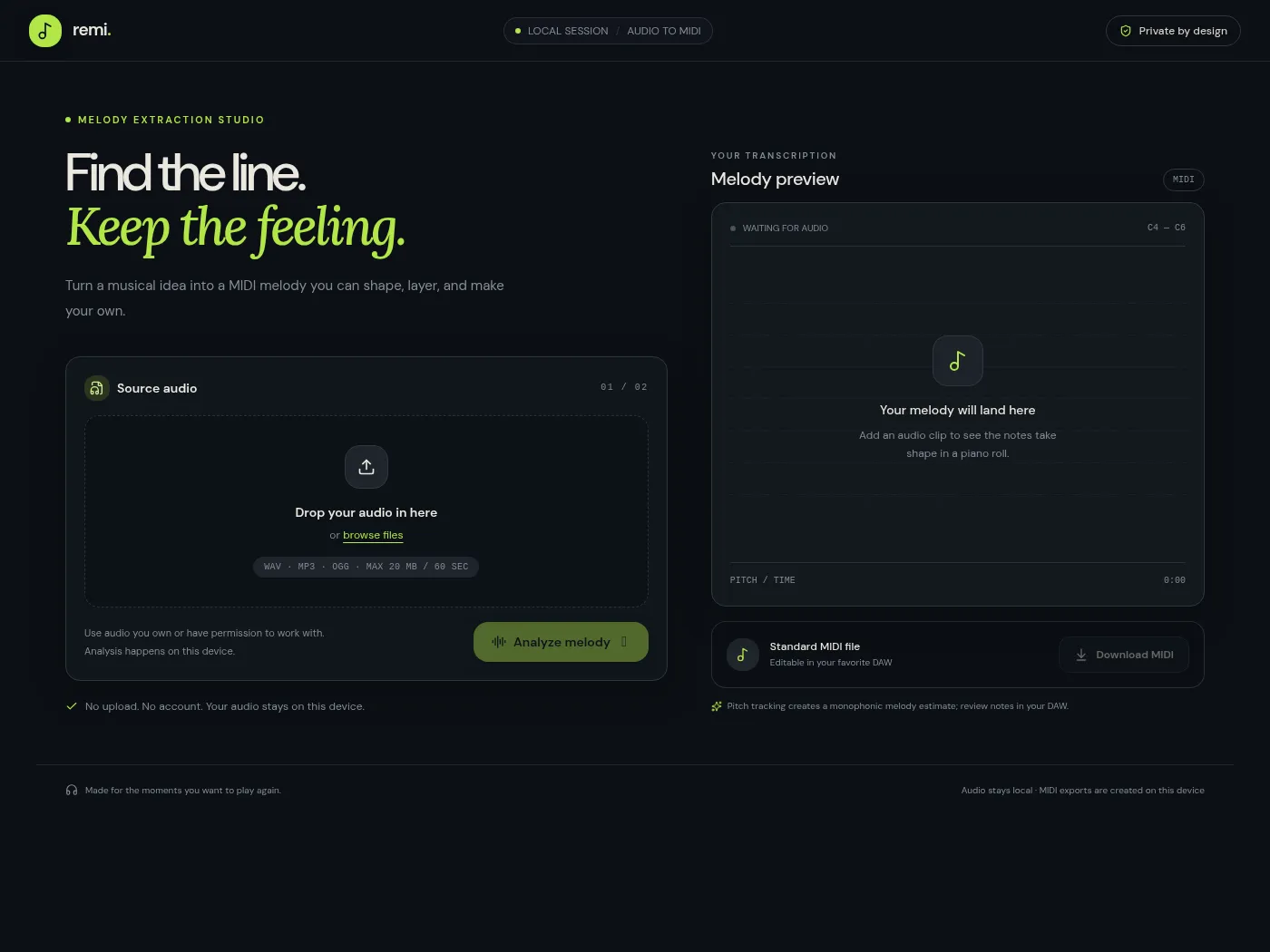 Remi: YouTube to MIDI