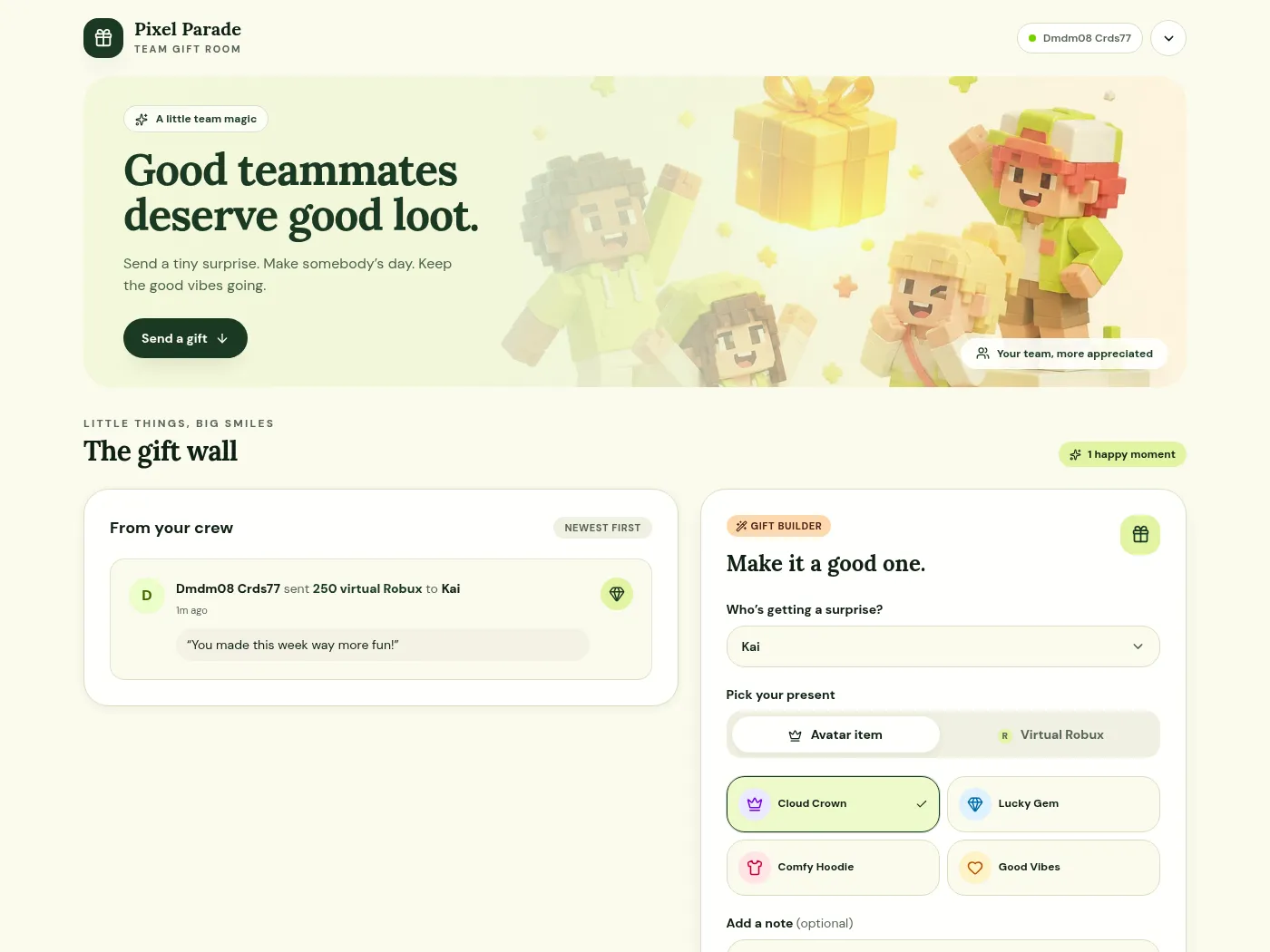 Robux Gifting Simulator