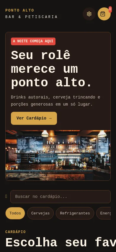 Ponto Alto Bar App