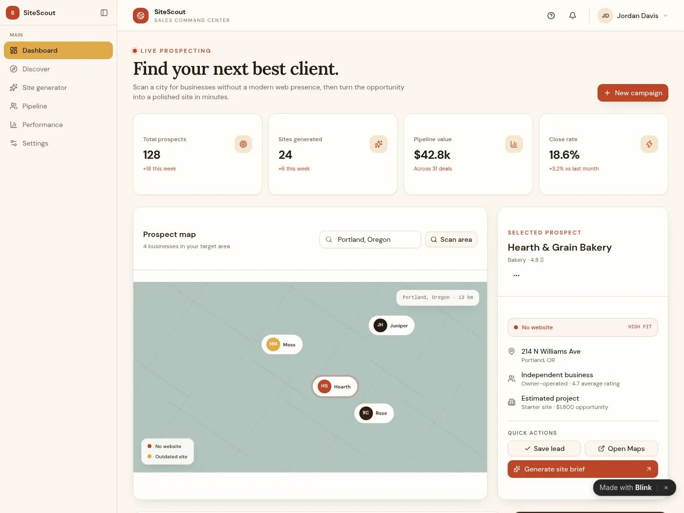 Instant Site Builder